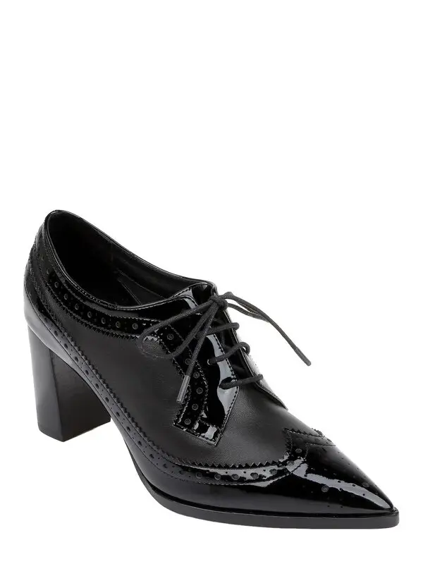 L'Agence Elodie Leather Pumps - Black Leather