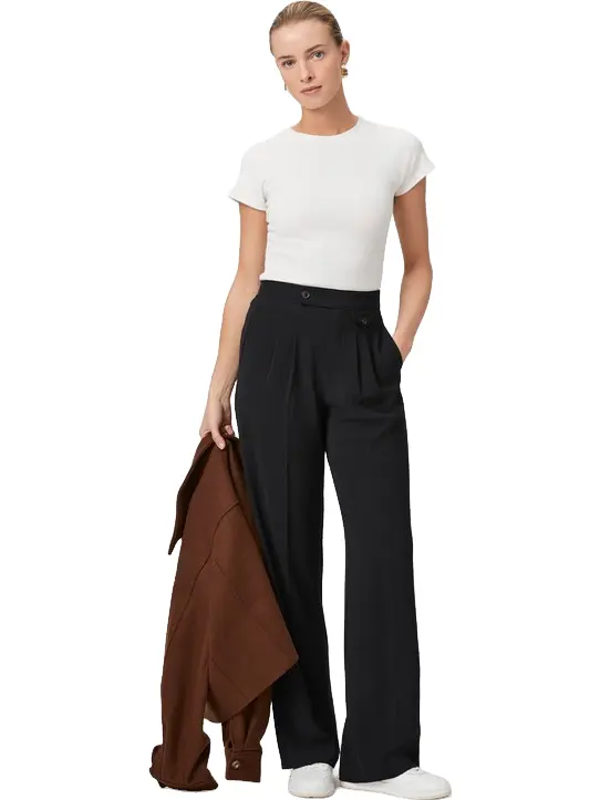 Paige Brigida Wide Leg Pant - Black