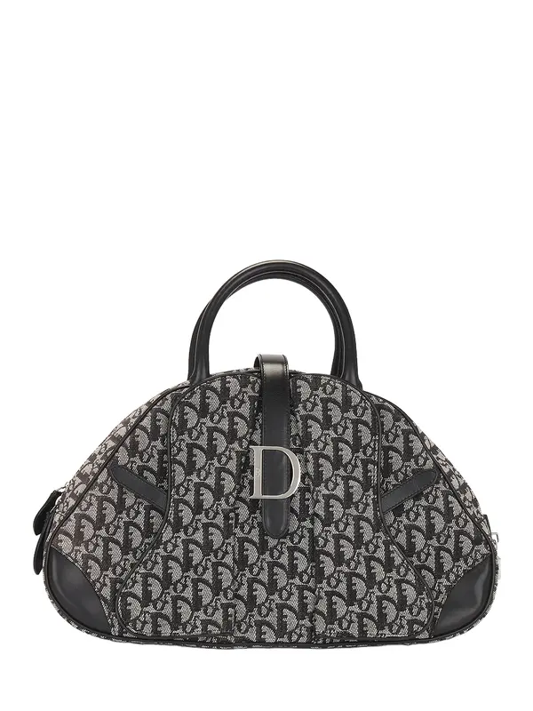 Dior Oblique Double Saddle Bag - Black