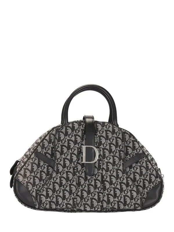 Dior Oblique Double Saddle Bag - Black