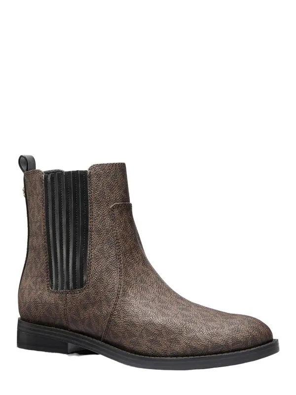Michael Kors Ella Signature Logo Chelsea Boot - Brown