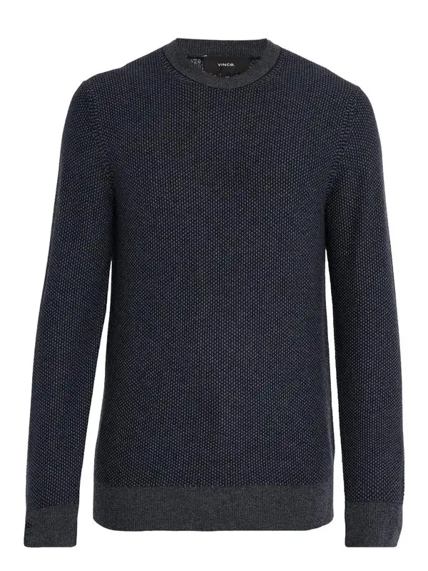 Vince Geometric Jacquard Sweater - Grey