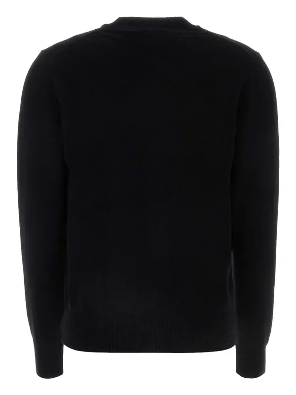 Play Comme Des Garcon Wool Cardigan - Black