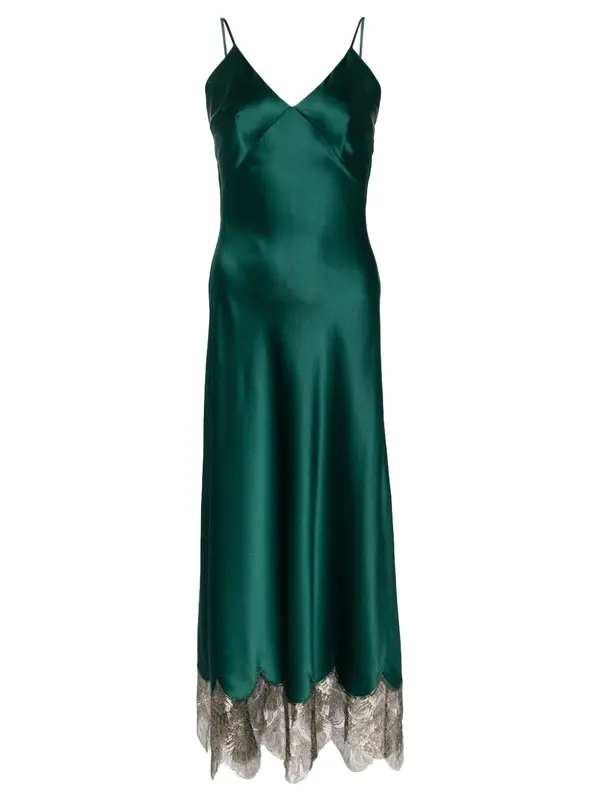 GILDA & PEARL V-neck Maxi Dress - Green