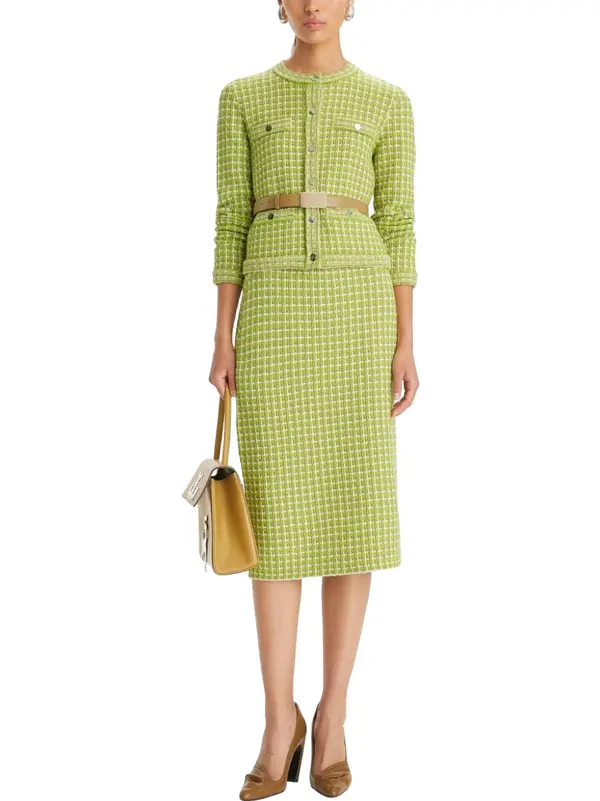 Tory Burch Kendra Jacquard Cardigan - Green