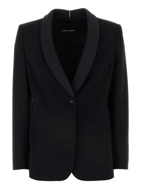 Giorgio Armani Virgin Wool Blazer - Black