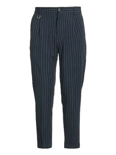 PAOLO PECORA Pinstriped Slim-leg Pants - Navy