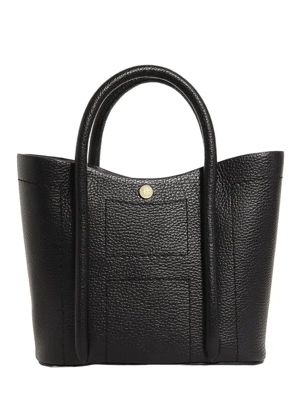 Harrods Grab Leather Rope Tote Bag - Black