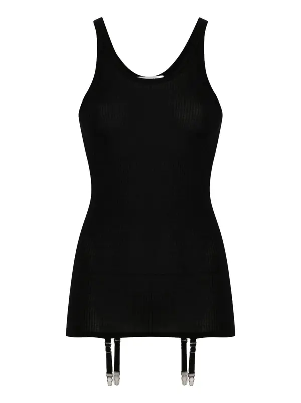 LEMAIRE Suspenders-detail Tank Top - Black