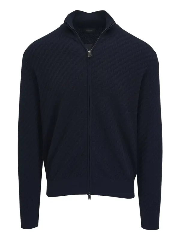 Brioni Zipped Cardigan - Blue