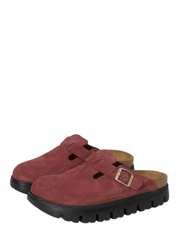 BIRKENSTOCK Boston Chunky Suede Clogs - Brown