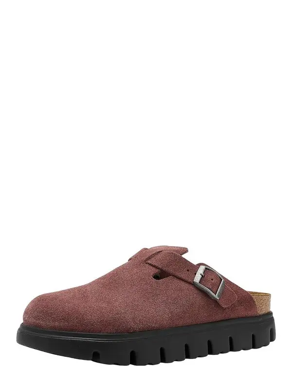 BIRKENSTOCK Boston Chunky Suede Clogs - Pepper