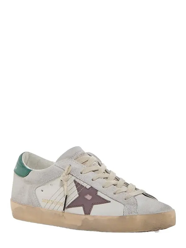 GOLDEN GOOSE Super-star Low Top Sneakers - White/pink