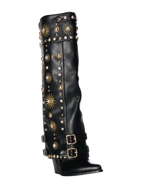 AZALEA WANG Mahmoud Over-the-knee Boots - Black