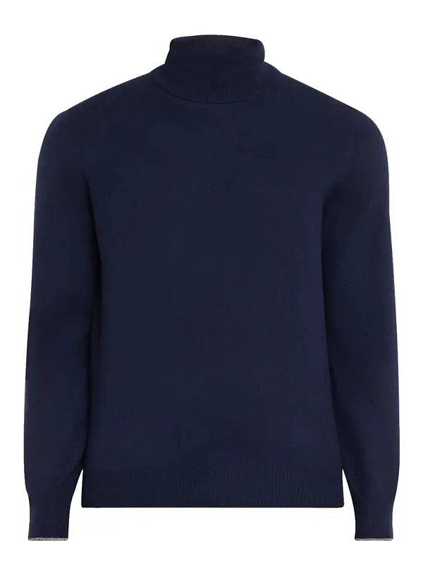 Brunello Cucinelli Cashmere Turtleneck - Navy