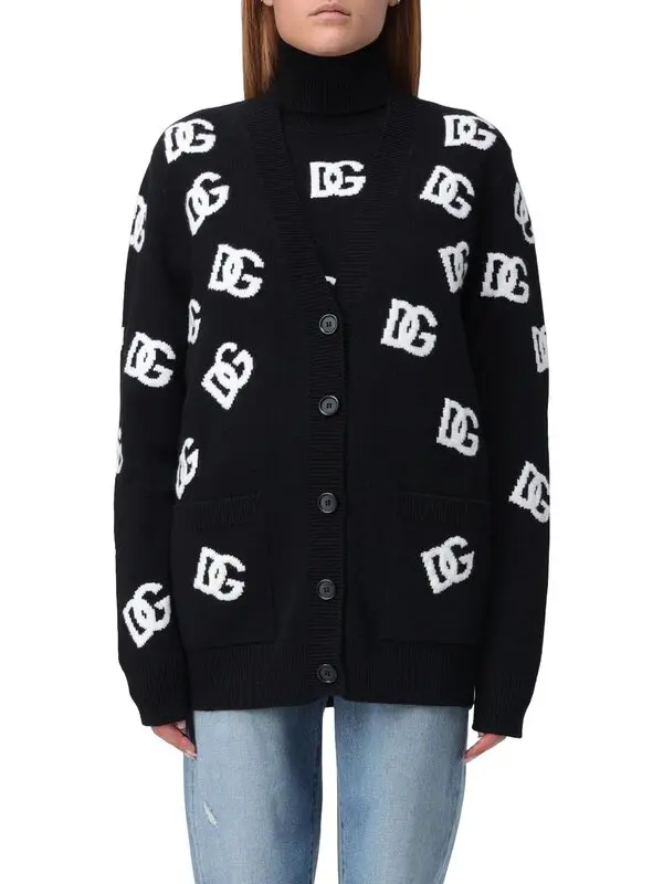 Dolce & Gabbana Printed Cardigan - Black