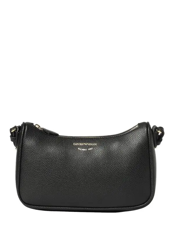 Emporio Armani Mini Bag With Logo Strap - Black