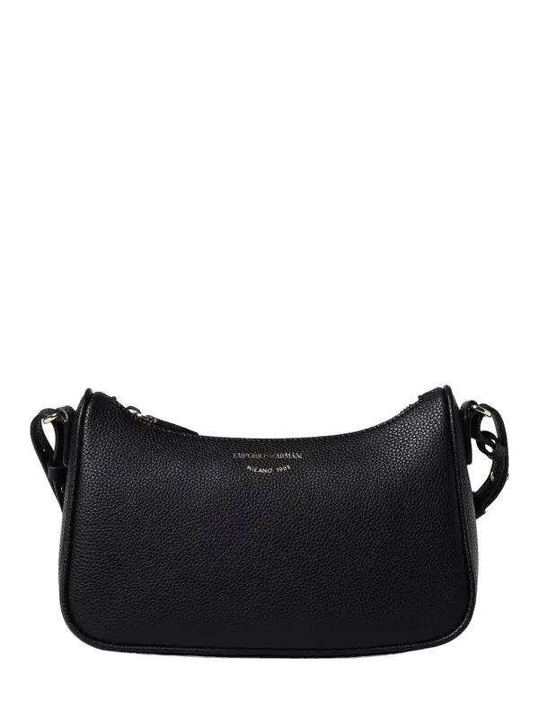 Emporio Armani Mini Bag With Logo Strap - Black