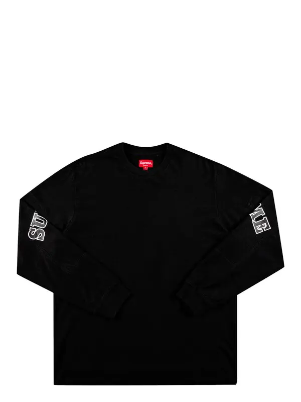 Supreme Long-sleeve Top With Cutout Sleeves - Black