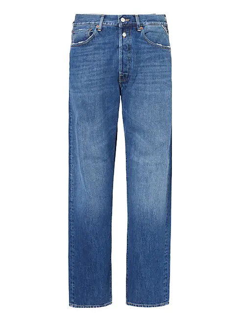REPLAY M9zero1 Straight-leg Relaxed-fit Denim Jeans - Dark Blue