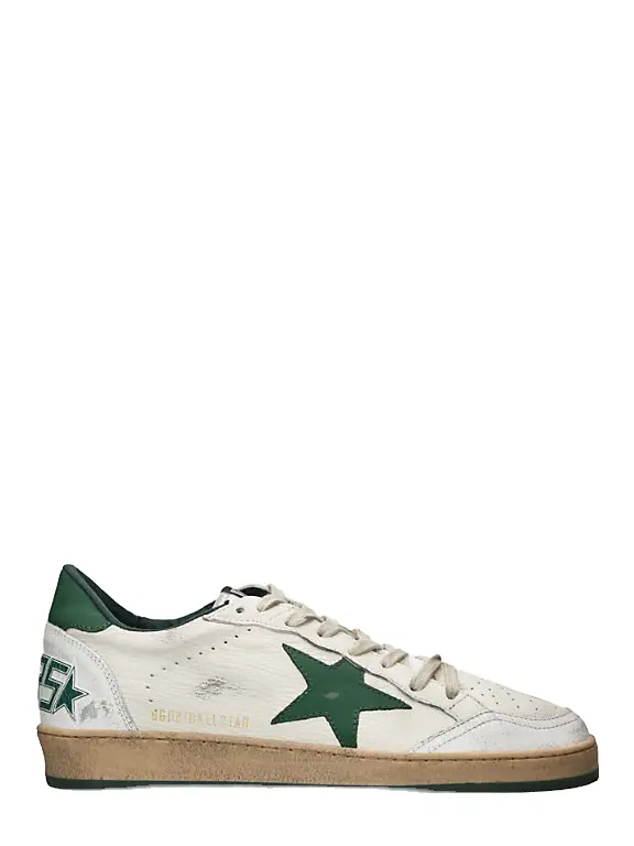 Golden Goose Ball Star Star-patch Leather Low-top Trainers - Green Oth