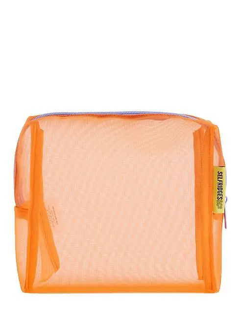 SELFRIDGES Embroidered-tag Sheer Nylon Wash Bag - One-color