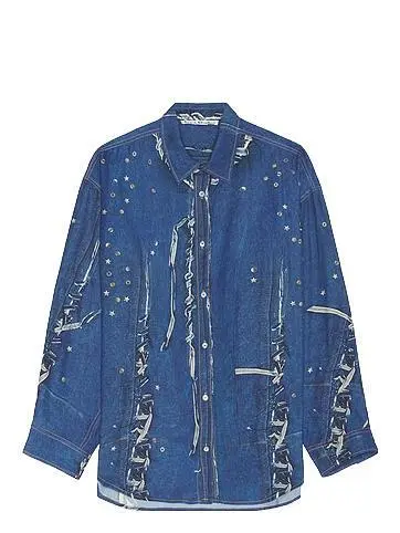 Acne Studios Long Sleeve Shirt - Navy Multi