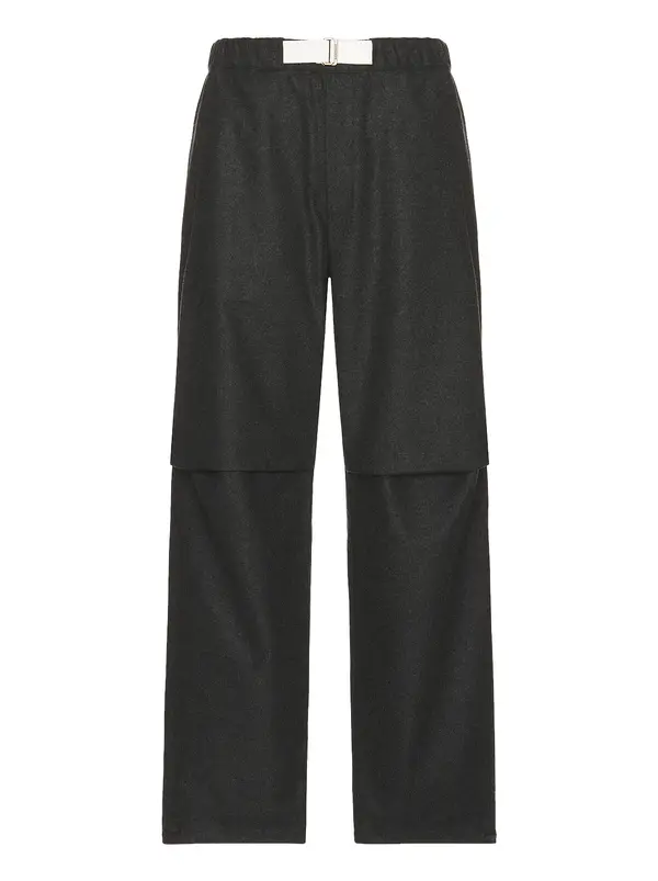 DARKPARK Jordan Wool Military Trousers - Dark Grey Melange