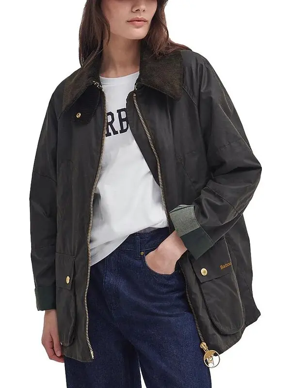 Barbour Allerston Waxed Coat - Olive/ancient