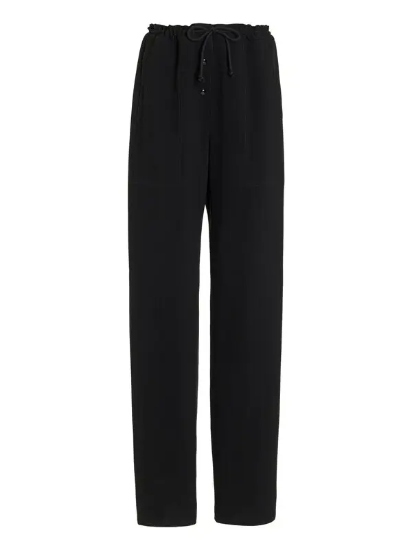 THE ROW Bonnette Straight-leg Pants - Black