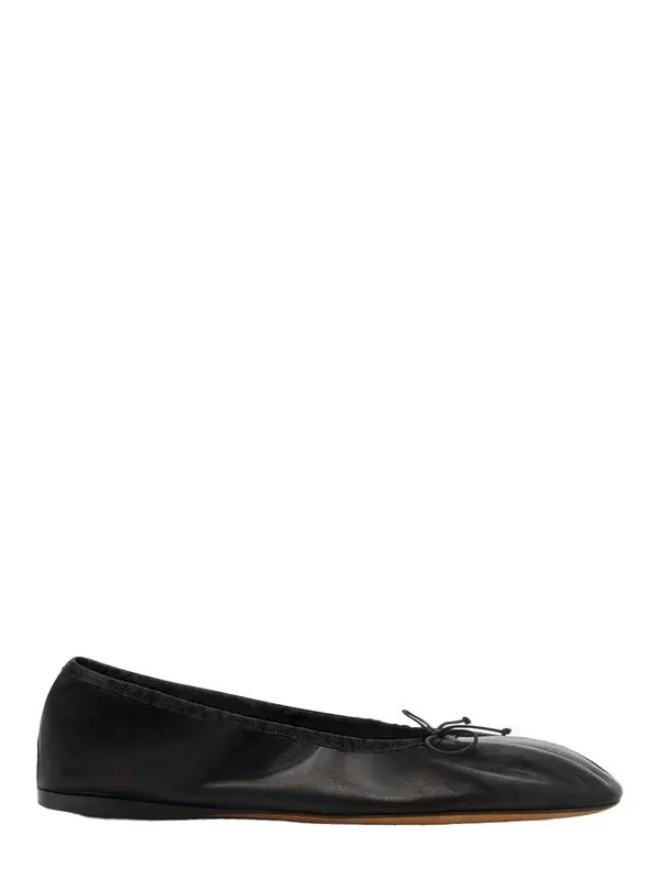 THE ROW Awar Leather Ballet Flats - Black