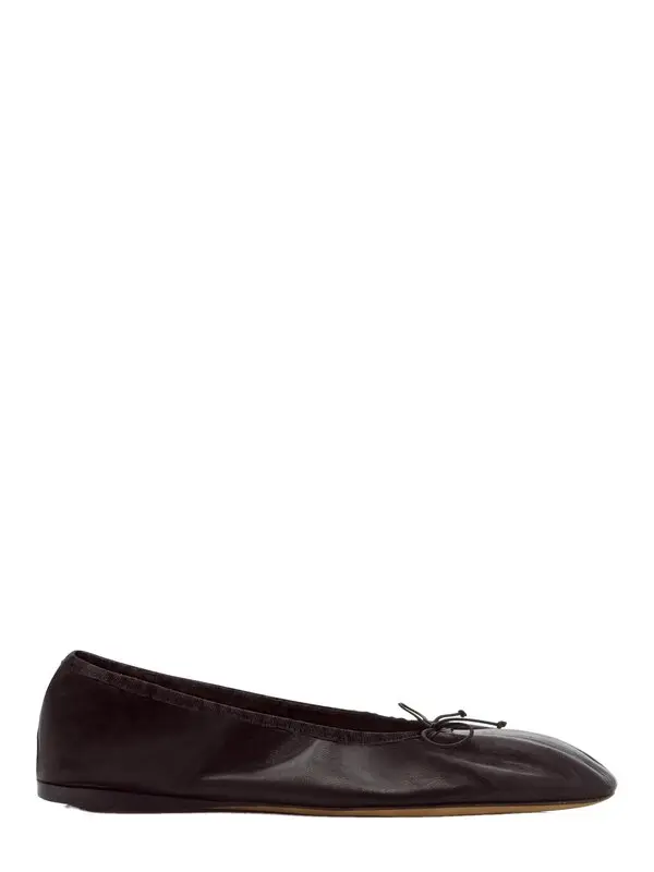 THE ROW Awar Leather Ballet Flats - Brown