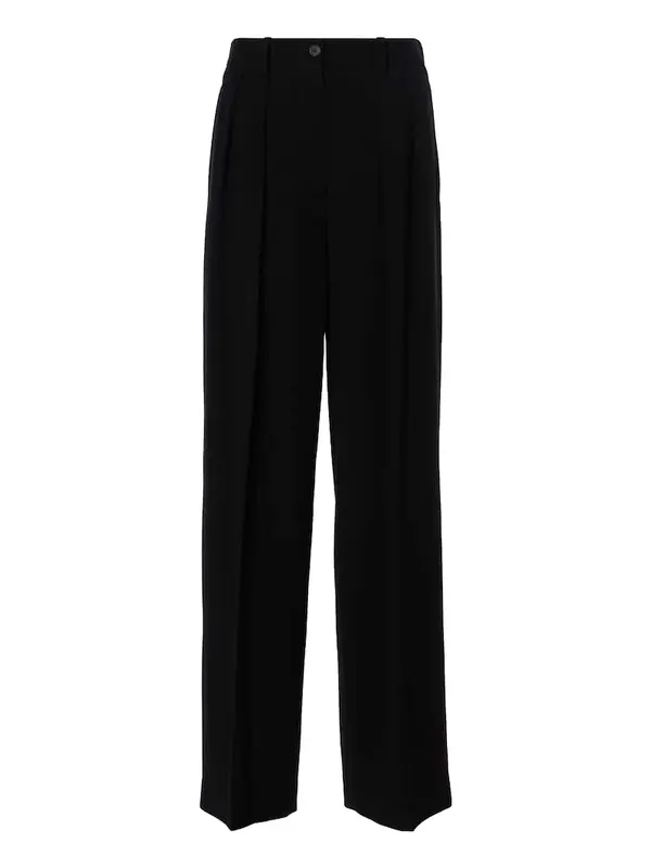 THE ROW Igor Wide-leg Wool-blend Pants - Black