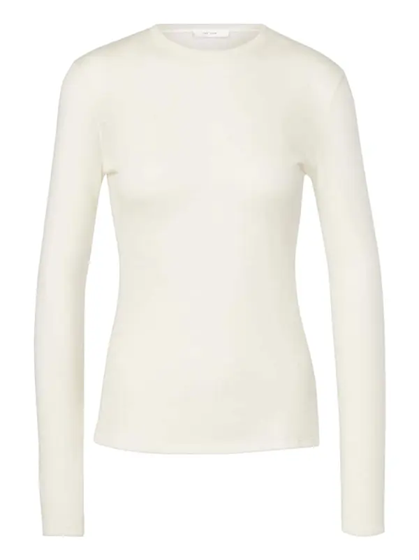 THE ROW Iverness Cashmere Top - White
