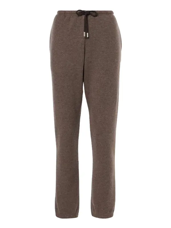 THE ROW Teo Cashmere And Cotton Sweatpants - Brown