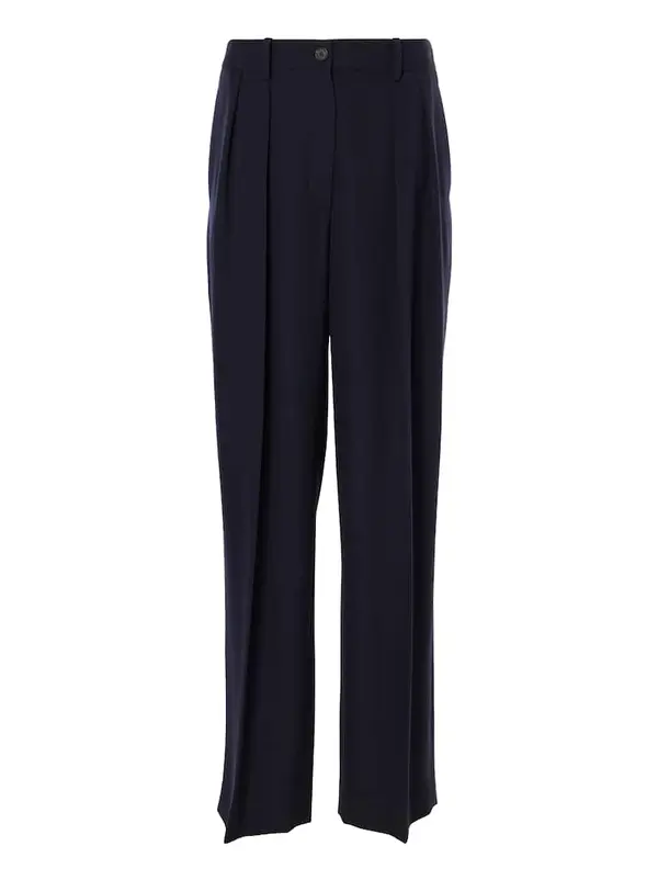 THE ROW Igor Wool Wide-leg Pants - Blue