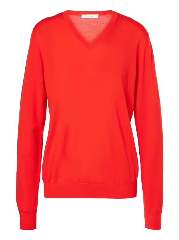 THE ROW Haius Wool Jersey Sweater - Red