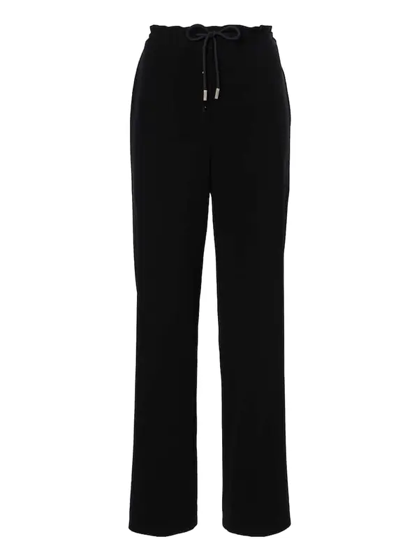 THE ROW Bonnette Wool Blend Crêpe Pants - Black