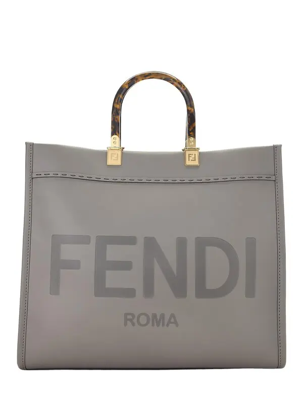 Fendi Calfskin Sunshine Shopper - Grey