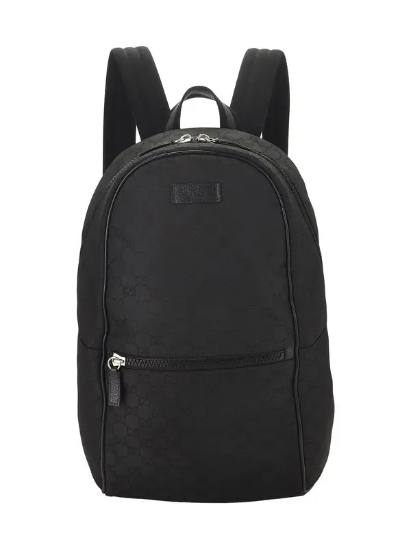 Gucci Gg Nylon Slim Backpack - Black