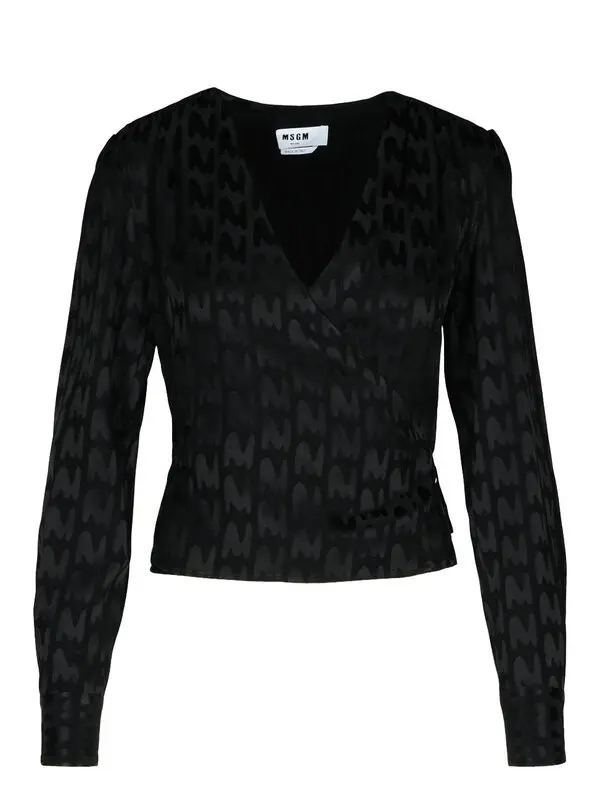 MSGM Viscose Blend Blouse - Black