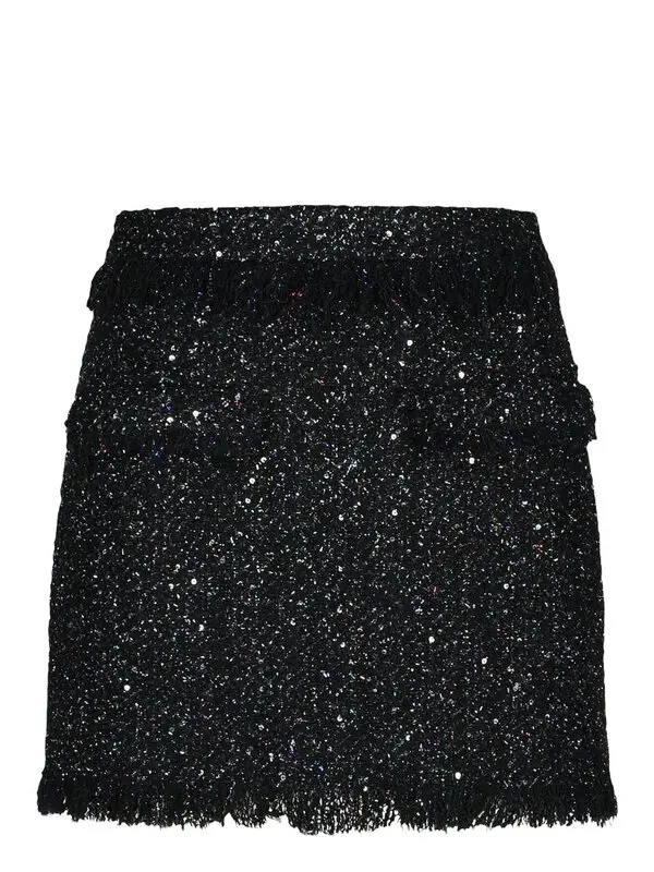 MSGM Tweed Skirt - Black