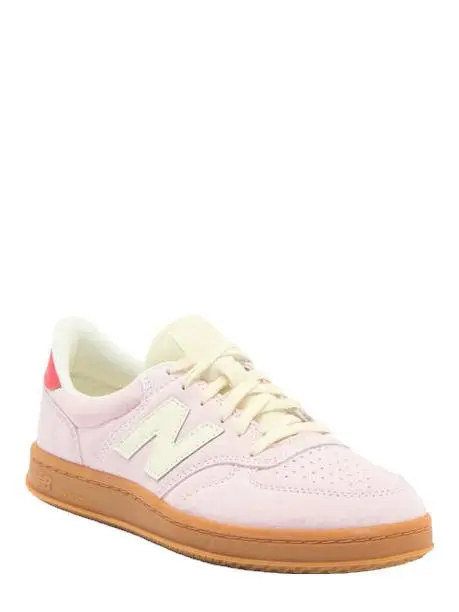 NEW BALANCE T500 Tennis Sneakers - Rose Sugar/ Blast Red