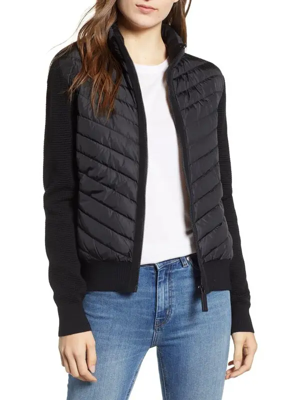 Canada Goose Hybridge Quilted Knit Jacket - Black