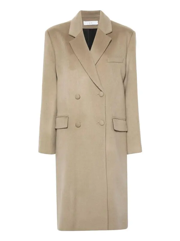 IRO PARIS Buttoned Double Breasted Coat - Neutrals
