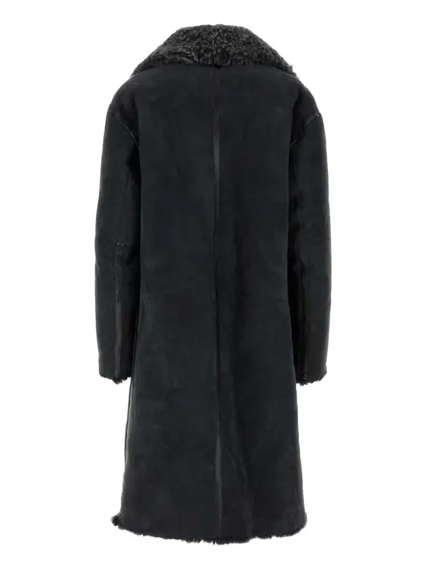 Dolce & Gabbana Double-breasted Suede Coat - Black