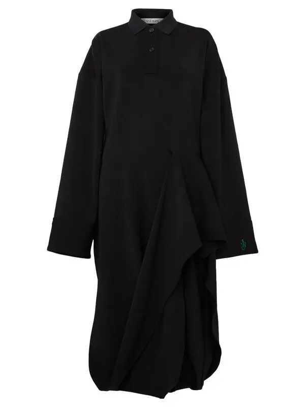 JW Anderson Sculptural Midi Polo Dress - Black