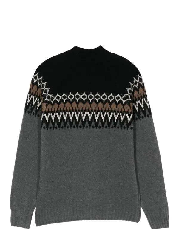 FILERIA Intarsia-knit Sweater - Grey