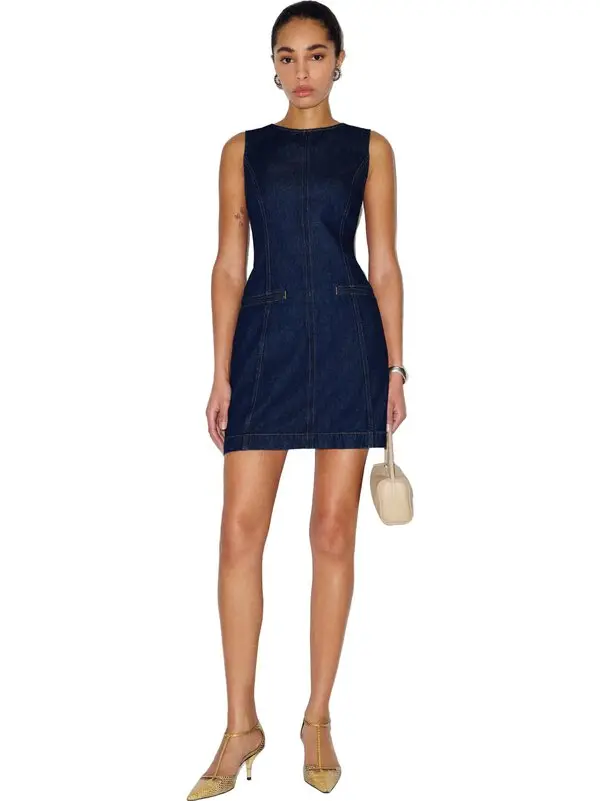REFORMATION Citron Denim Mini Dress - Blue