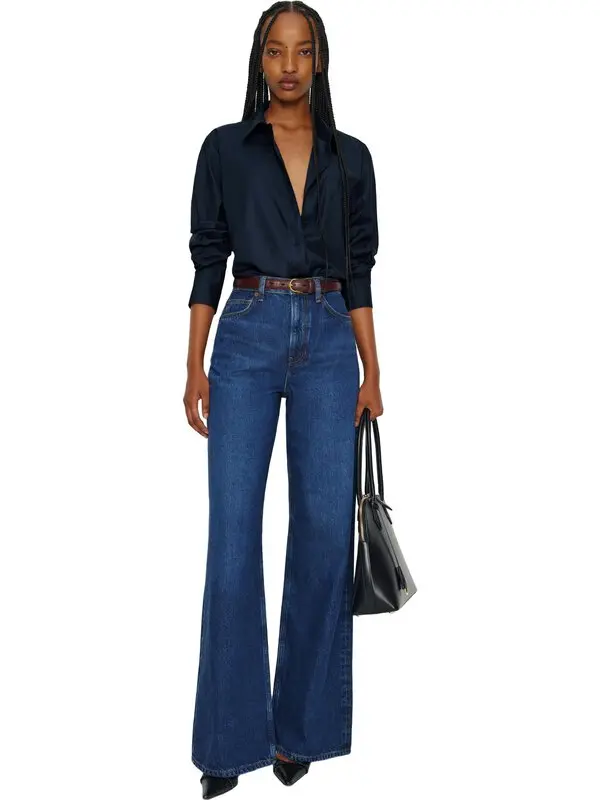 REFORMATION Eli Oversized Shirt - Blue